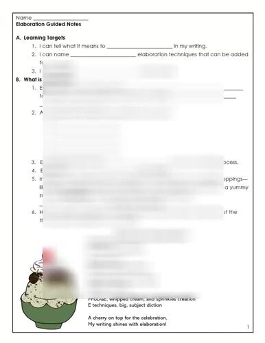 Elaboration Writing Test Prep | 4th Grade March ELA Writing Prompt BUNDLE