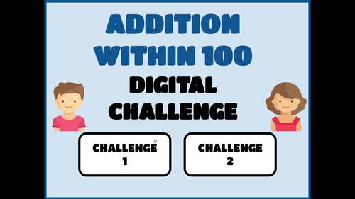 Addition Within 100 for Google Classroom 2.NBT.B.5 Digital Resource