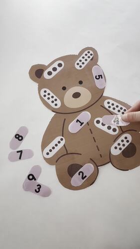 Counting to 10 Sick Teddy Bear Hands On Math Number Recognition Prek ...