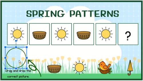Spring Pattern Activity | Drag and Drop Patterns | Google Slides