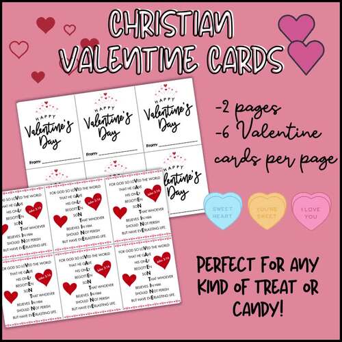 Bible Verse Valentines for Kids | John 3:16 Valentine Card | Christian ...
