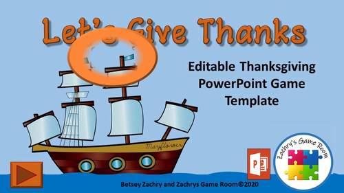 Editable PowerPoint Review Game Template: Let’s Give Thanks ...