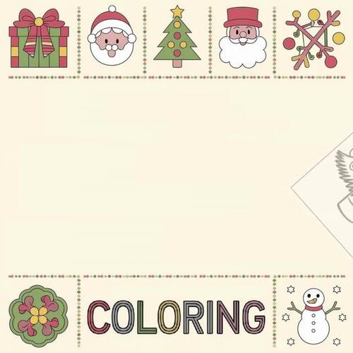 Fun Winter Holiday Christmas Coloring Book Pages | Festive December Sheets