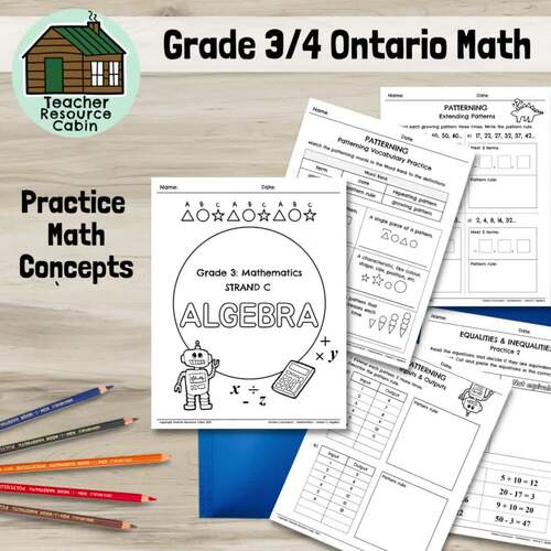Grade 3/4 Ontario Math Workbooks (Full Year Bundle) by Teacher Resource ...