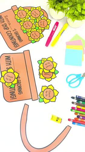 Thanksgiving Skip Counting by 2 3 5 10 Ten From Any Number Sunflower ...