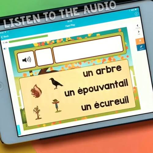 French BOOM CARDS Distance Learning French Seasonal Vocabulary Practice ...