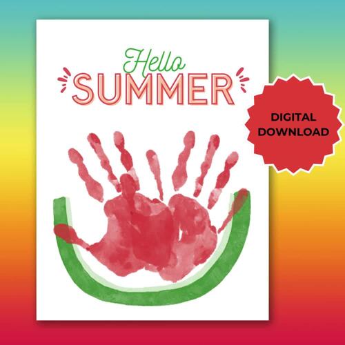Summer Handprint Art Craft | Memory Baby Keepsakes | Preschool Daycare ...