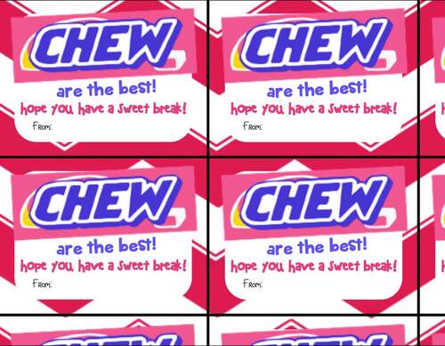 Hi-Chew Winter Holiday (Christmas) Gift Tag- Chew are the best! Hope ...