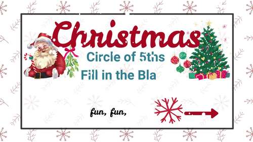 Christmas Circle of 5ths: Fill in the Blank Worksheet (PDF) | TPT