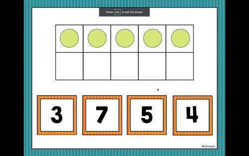 Find the Number: Ten Frame Edition | Kindergarten Matching Game for ...