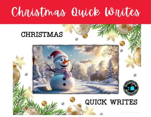 Christmas Quick-Write Prompts – Writing Fluency Activity #thanksandthings