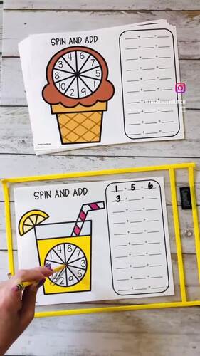 Summer Spinner Addition Facts to 20 - Hands On Addition Practice ...