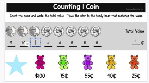 US Money Counting Coins for Google Slides™ Seesaw™ by Always Learn and Love
