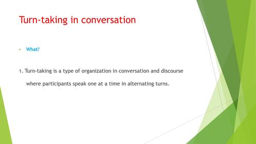 Turn-Taking in a Conversation by Optimal Resources | TPT