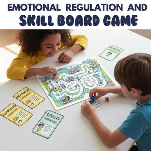 Emotional Regulation & Coping Skills Board Game | School Counselor Game ...