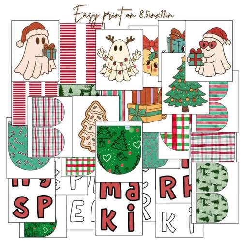 Christmas Bulletin Board Kit, December Winter Bulletin Board Kit, Editable