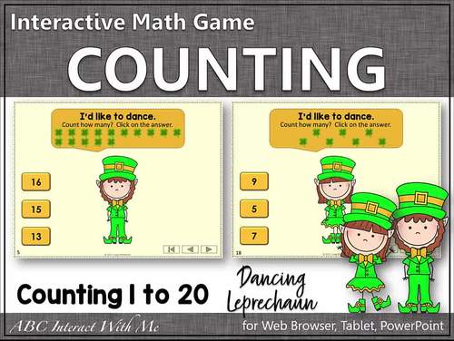 Counting to 20 Number Sense Interactive Math Game {Dancing Leprechaun}