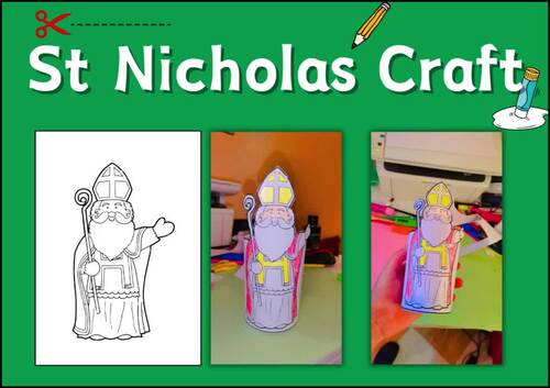 St. Nicholas Day Craft Build a Saint Coloring Activities Bulletin Board ...
