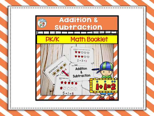Addition and Subtraction Math Journal for Kindergarten | Interactive Book