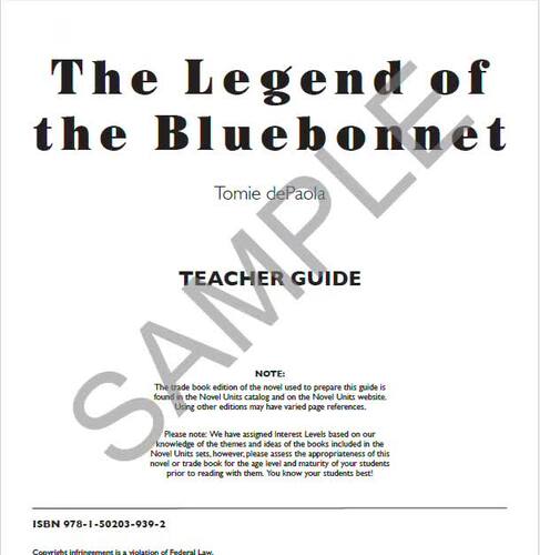 The Legend of the Bluebonnet Novel Units® Teacher Guide Novel Study