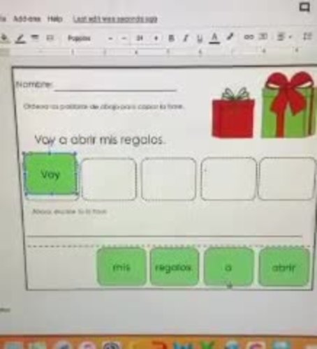 Spanish Sentence Builder Activity Navidad Christmas Construyendo Oraciones