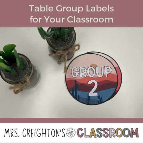 Table Group Labels | Table Group Signs | Boho Earthy Tones | Classroom ...