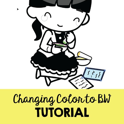 Changing Stock Vectors from Color to Black and White by Teachers Illustrate