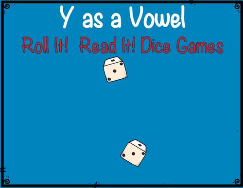 Three Phonics Y as a Vowel Dice Games by The Teaching Scene by Maureen