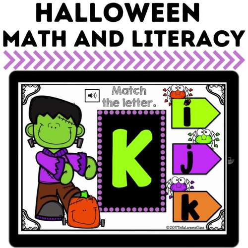 Halloween Math and Literacy Bundle Boom Cards by Della Larsen's Class