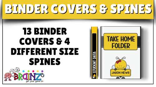 Editable Bee Teacher Binder Covers | PowerPoint Templates | Classroom Decor