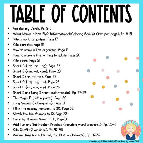 Kites Informational Booklet and Kite Craft for Kindergarten and First Grade