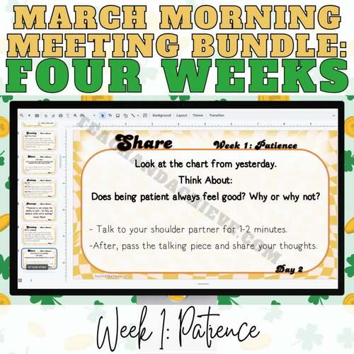 No-Prep SEL Morning Meeting Slides, SEL March No-Prep Morning Meeting ...