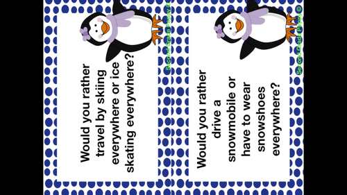 Would you rather..?? 25 Set Bundle Distance Learning by Second Grade Poppy