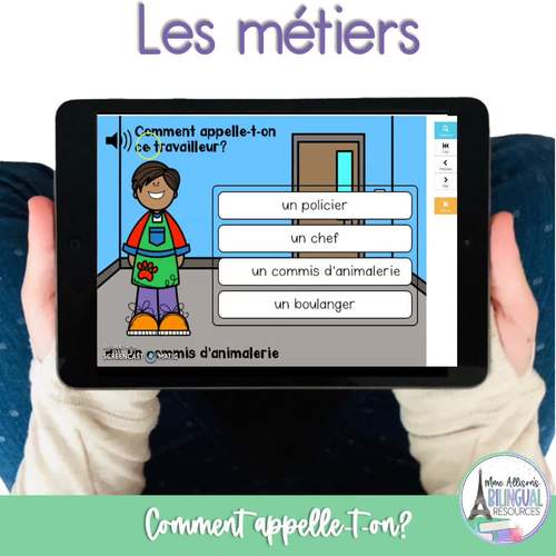 Les métiers comment appelle-t-on? French community helper Boom Cards™