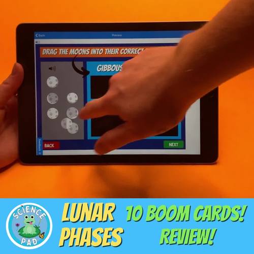 PHASES OF THE MOON | Lunar Cycle Boom Cards | Digital Worksheet and ...