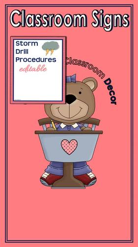 CLASSROOM SIGNS Classroom Management Navy Coral Theme Information ...