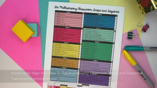 Orton Gillingham Pre-test and Post-test Assessments (Step 2) | TPT
