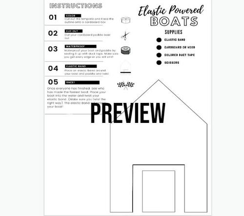 Elastic Powered Boats | Energy Transfer Lesson Plan | Experiment | Activity