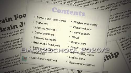 BACK TO SCHOOL first two weeks set-up guide BUNDLE 4th-7th grades