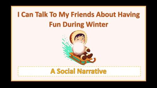 Winter Activities Packet Social Skills Story Making Friends Autism ADHD ...