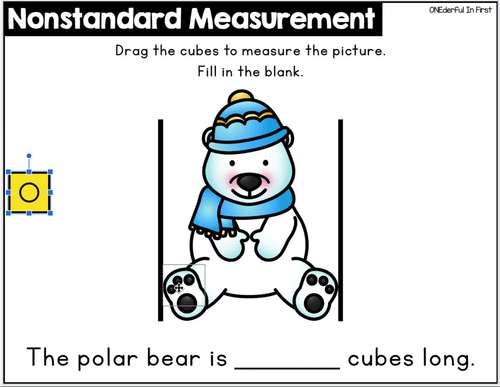 Winter Nonstandard Measurement for Google Slides by ONEderful In First