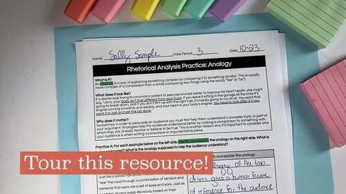 Rhetorical Devices Practice Passage Bundle with Quizzes | Rhetorical ...