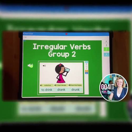 Boom Cards™ – Irregular Verbs - Group 2 - Easy | Audio by GO4IT with Maria