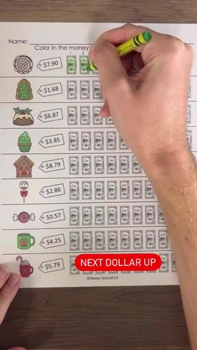 Christmas Life Skill Money Math + Budget Worksheets for Special Ed