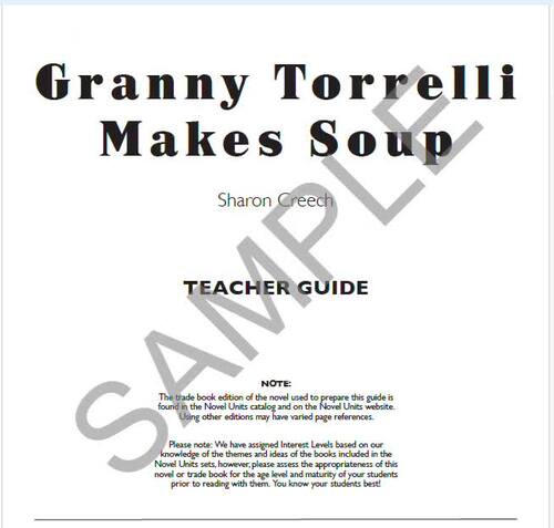 Granny Torrelli Makes Soup Novel Units® Teacher Guide Novel Study