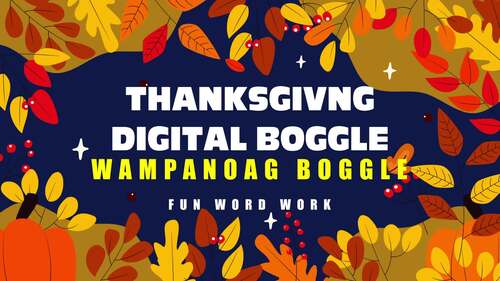 THANKSGIVING DIGITAL BOGGLE - FUN WORD WORK ACTIVITY by K's Digital Store