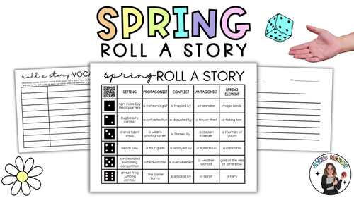Spring Roll a Story Activity | Creative Narrative Writing Prompts ...