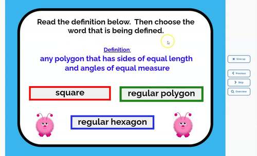 2D Shapes Classifying Plane Figures Math Vocabulary BOOM Cards | TPT