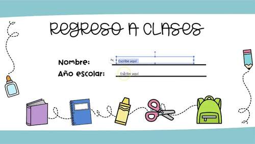 Digital Notebook | Spanish About Me and Back to School | Primer día de ...