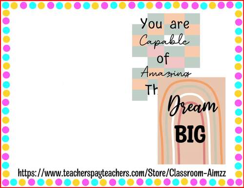 Boho Neutral Classroom Posters, Motivational posters, Editable ...